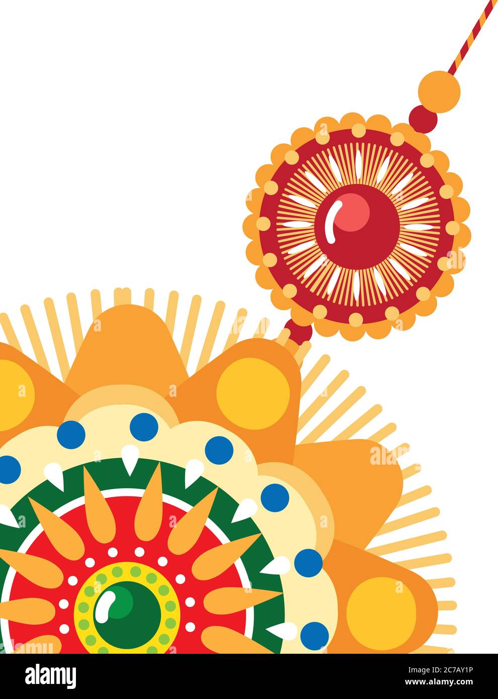 Beautiful colorful Rakhi, Hindu Festival vector illustration design ...