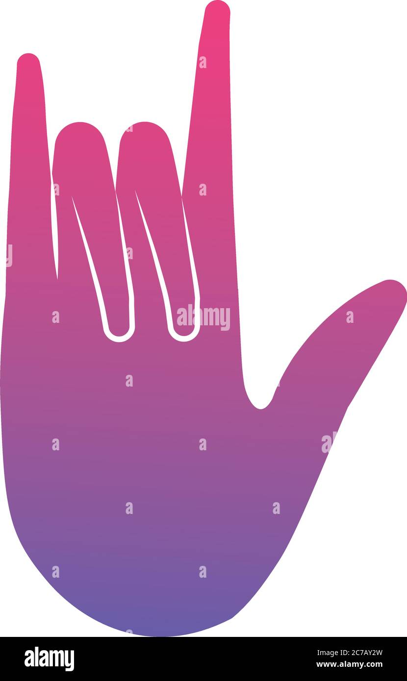 rock sign with hand design of People arm finger person learn ...