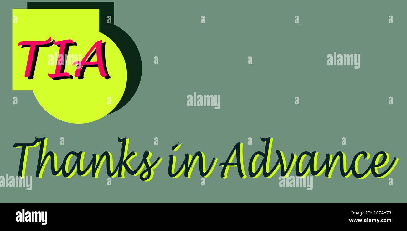 Thanks in advance Stock Vector Images - Alamy