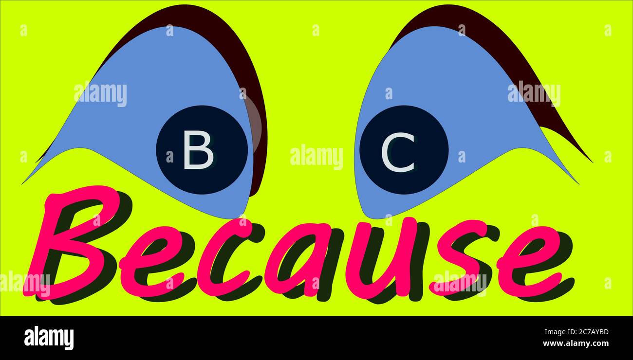 because word presented with logo style, colorful text vector abstract ...