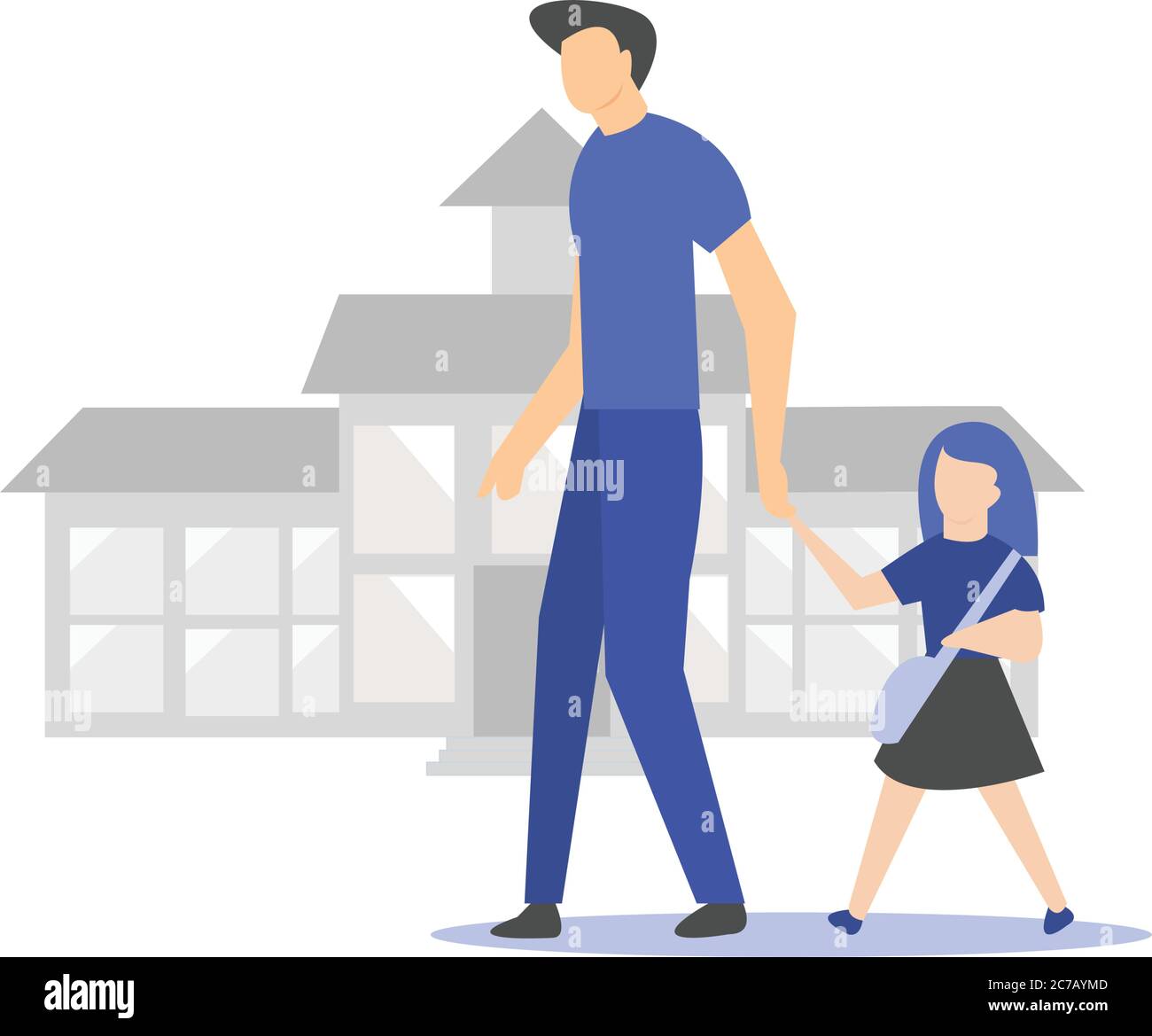 Cartoon boy going to school hi-res stock photography and images - Alamy