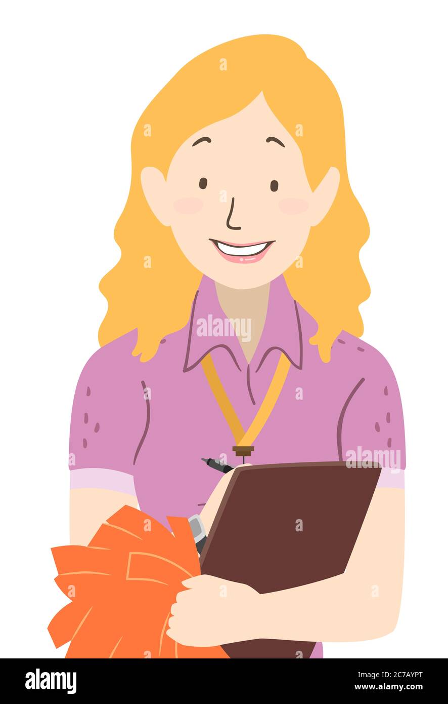 Cartoon illustration cheerleader pompoms hi-res stock photography and ...