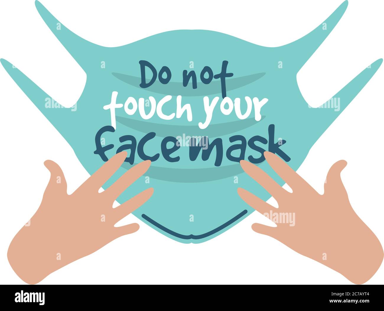 do not touch your face, avoid touch face vector illustration design ...