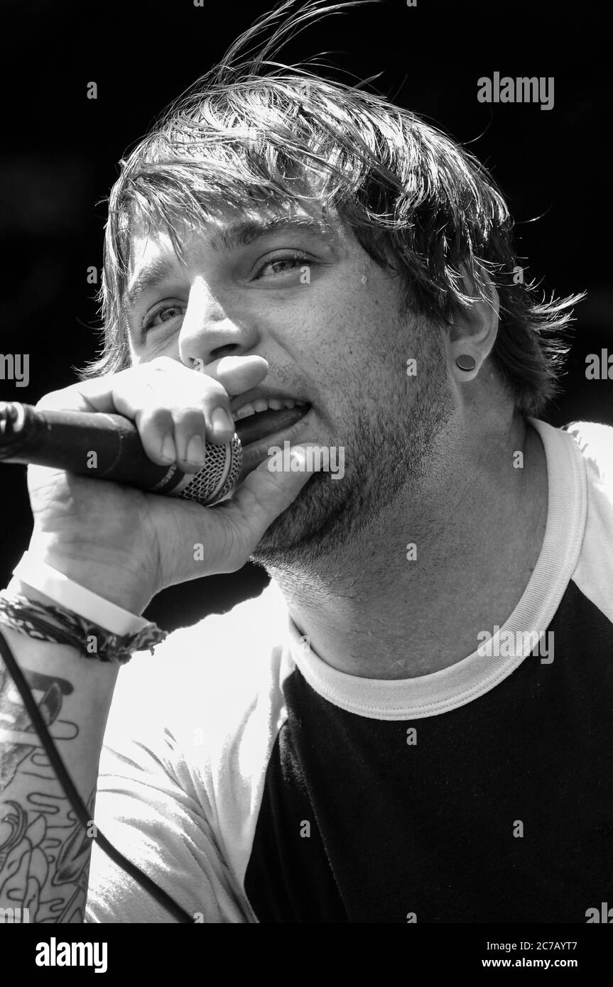 Singer Cory Brandan Putman of Norma Jean performing at the final day of ...