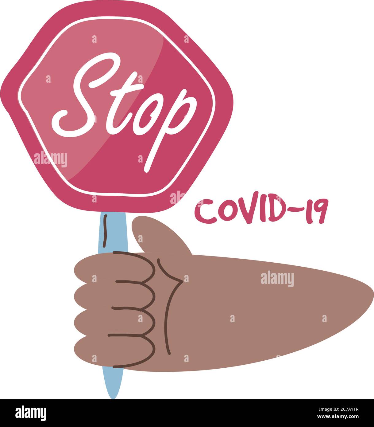 stop sign, avoid infection by coronavirus or covid 19 vector ...