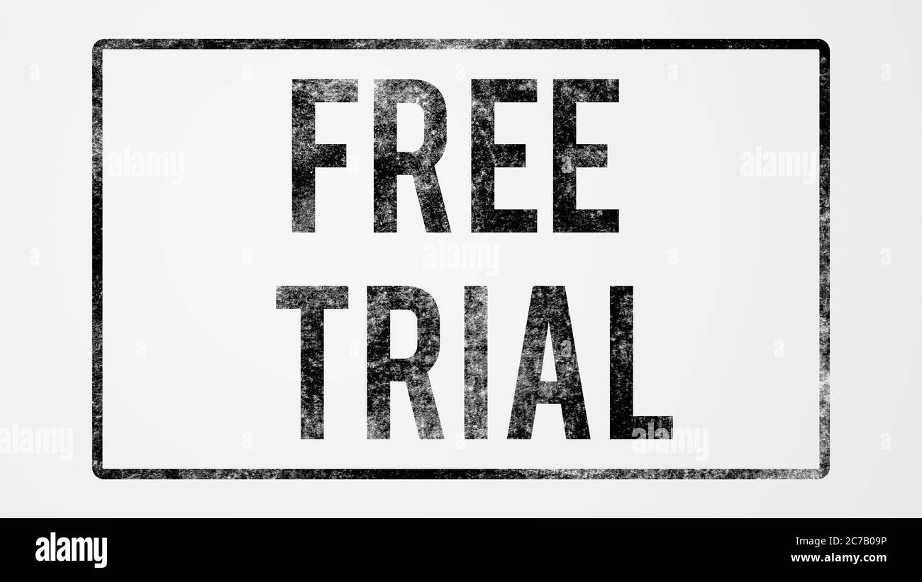 Free trial signs grunge illustration on white background Stock Photo ...