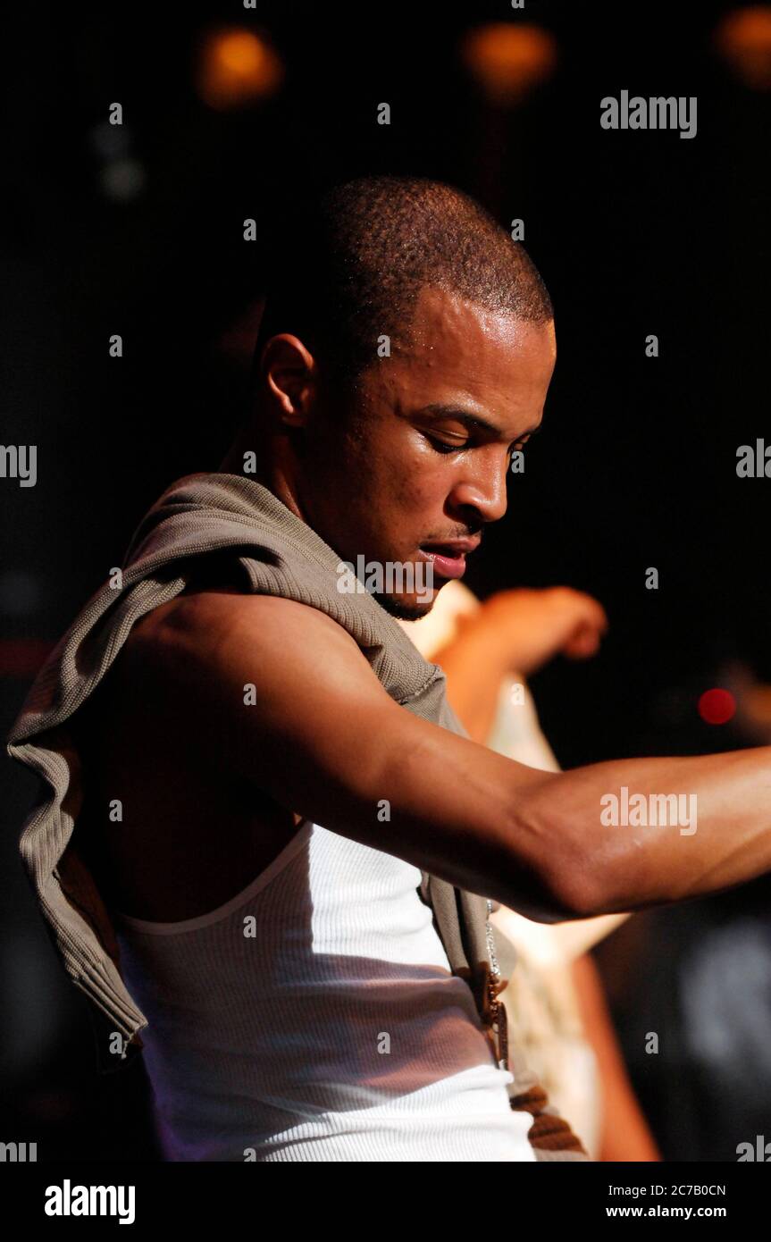 Rapper Clifford Harris Jr. aka T.I. performs at a myspace show at the ...