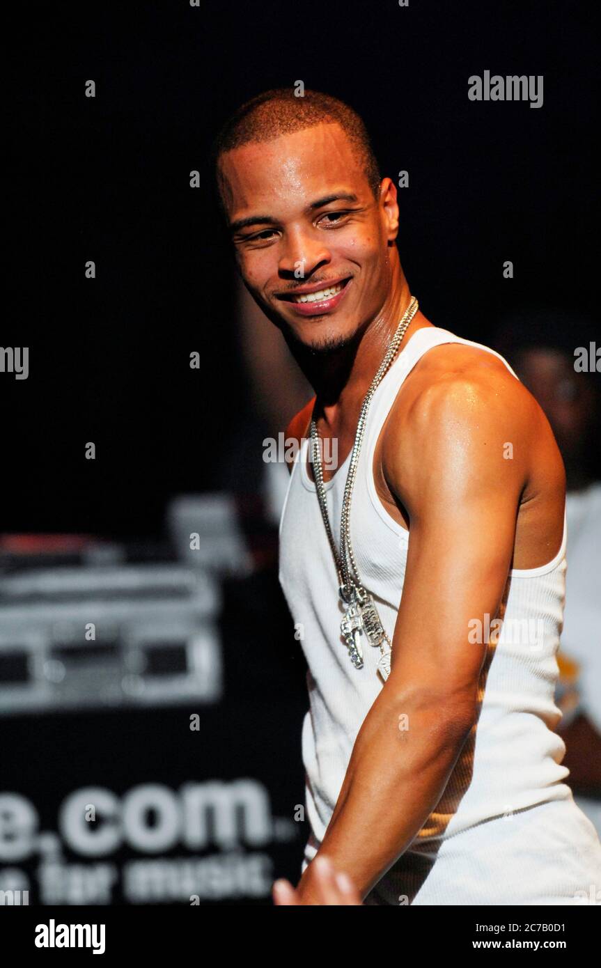 Rapper Clifford Harris Jr. aka T.I. performs at a myspace show at the ...