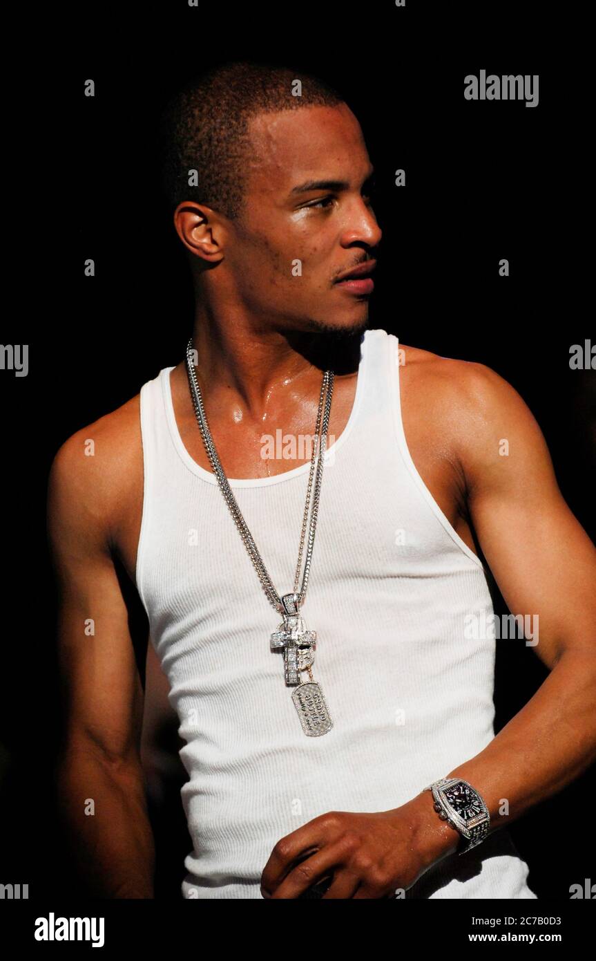 Rapper Clifford Harris Jr. aka T.I. performs at a myspace show at the ...