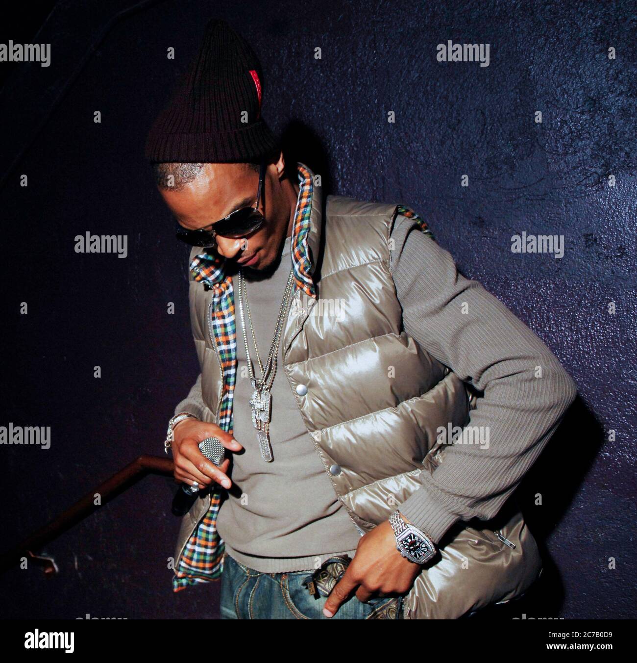 Rapper Clifford Harris Jr. aka T.I. backstage at a myspace show at the ...