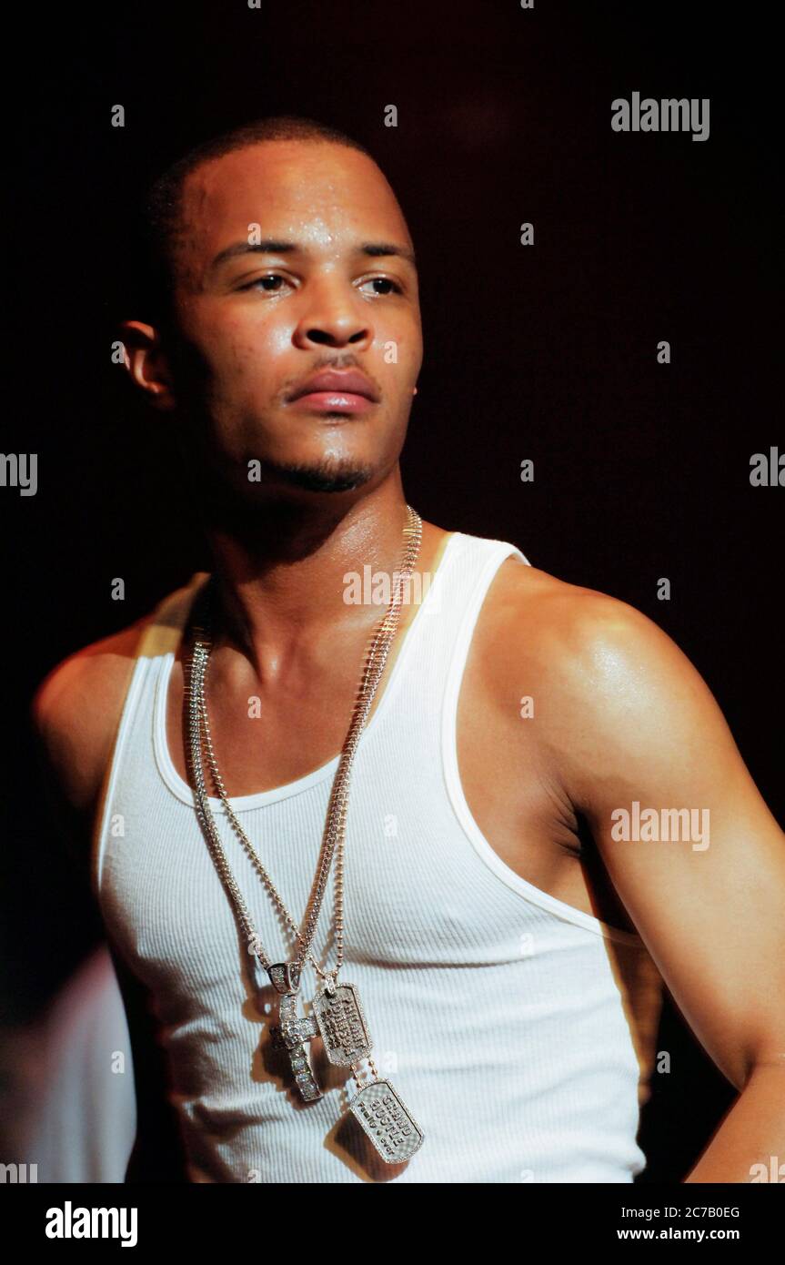 Rapper Clifford Harris Jr. aka T.I. performs at a myspace show at the ...