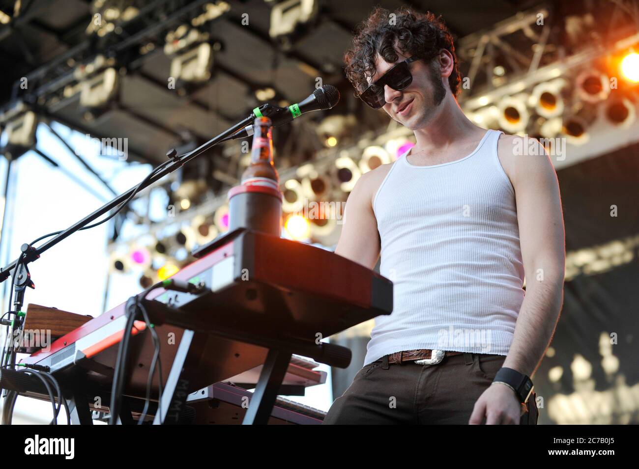 Ben Goldwasser of MGMT performing at the 2008 San Diego Street Scene ...