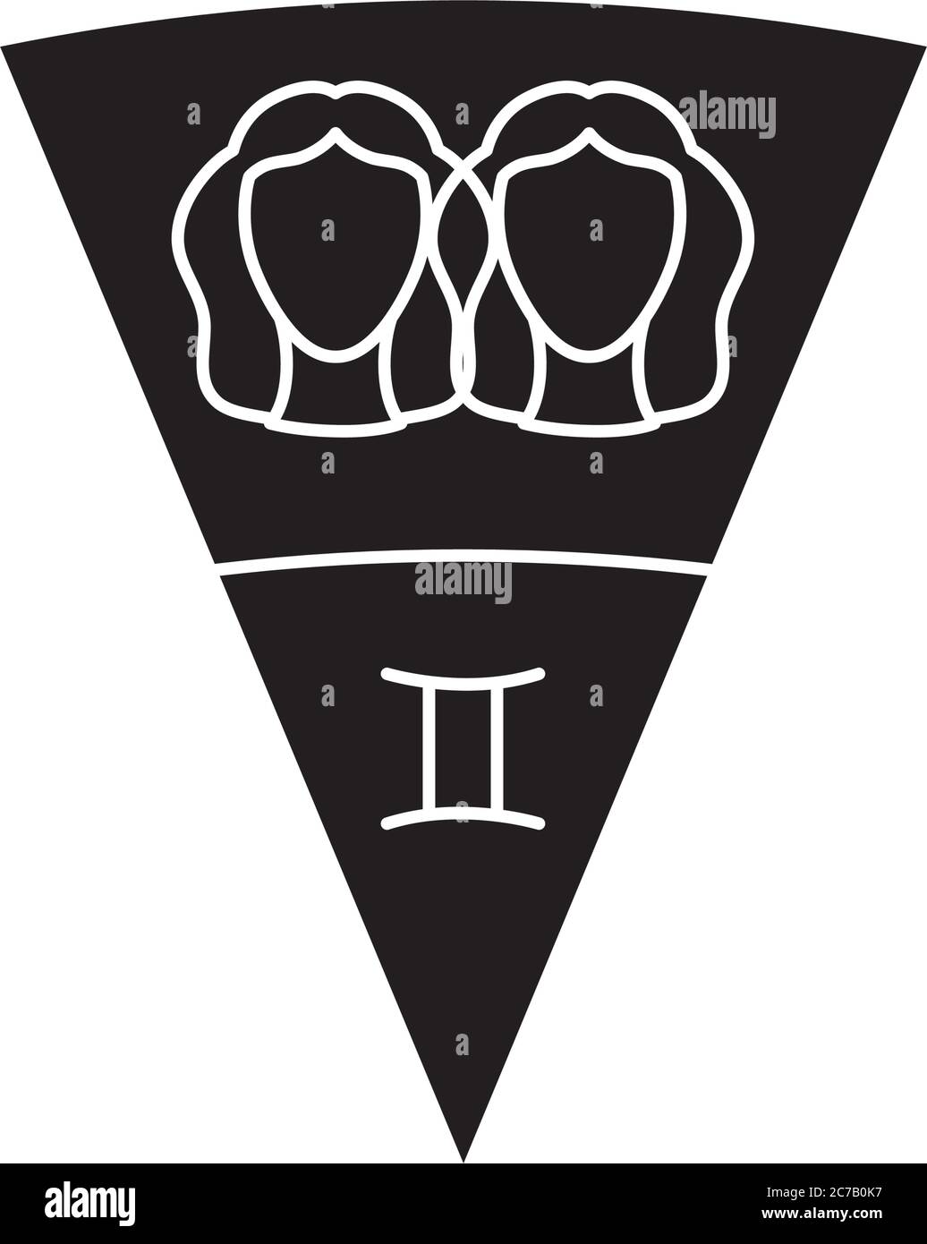 astrology concept, gemini sign and the twins Castor and Pollux symbol ...