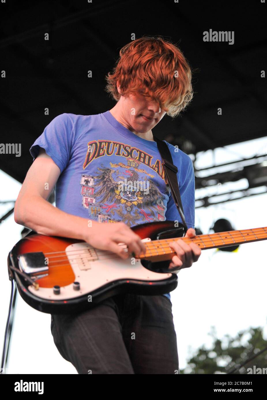Dave Monks of Tokyo Police Club performing at the 2008 San Diego Street ...