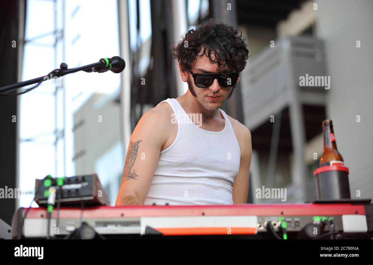 Ben Goldwasser of MGMT performing at the 2008 San Diego Street Scene ...