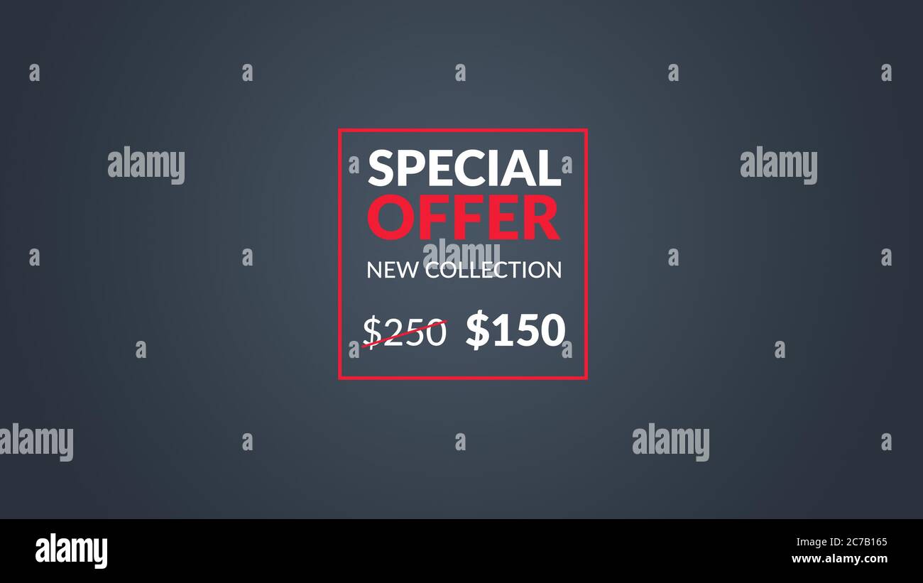 new collection special offer just $150 word concept illustration use ...
