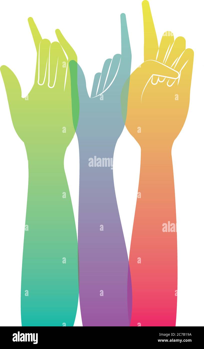 rock and one sign with hands design of People arm finger person learn ...