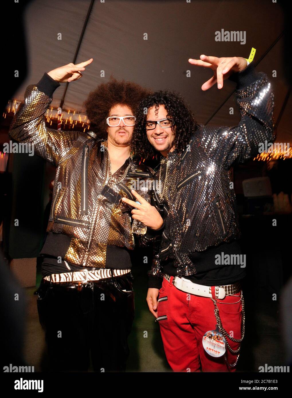 (L-R) Redfoo and Sky Blu of LMFAO portrait at the 2008 Power 106 Cali ...