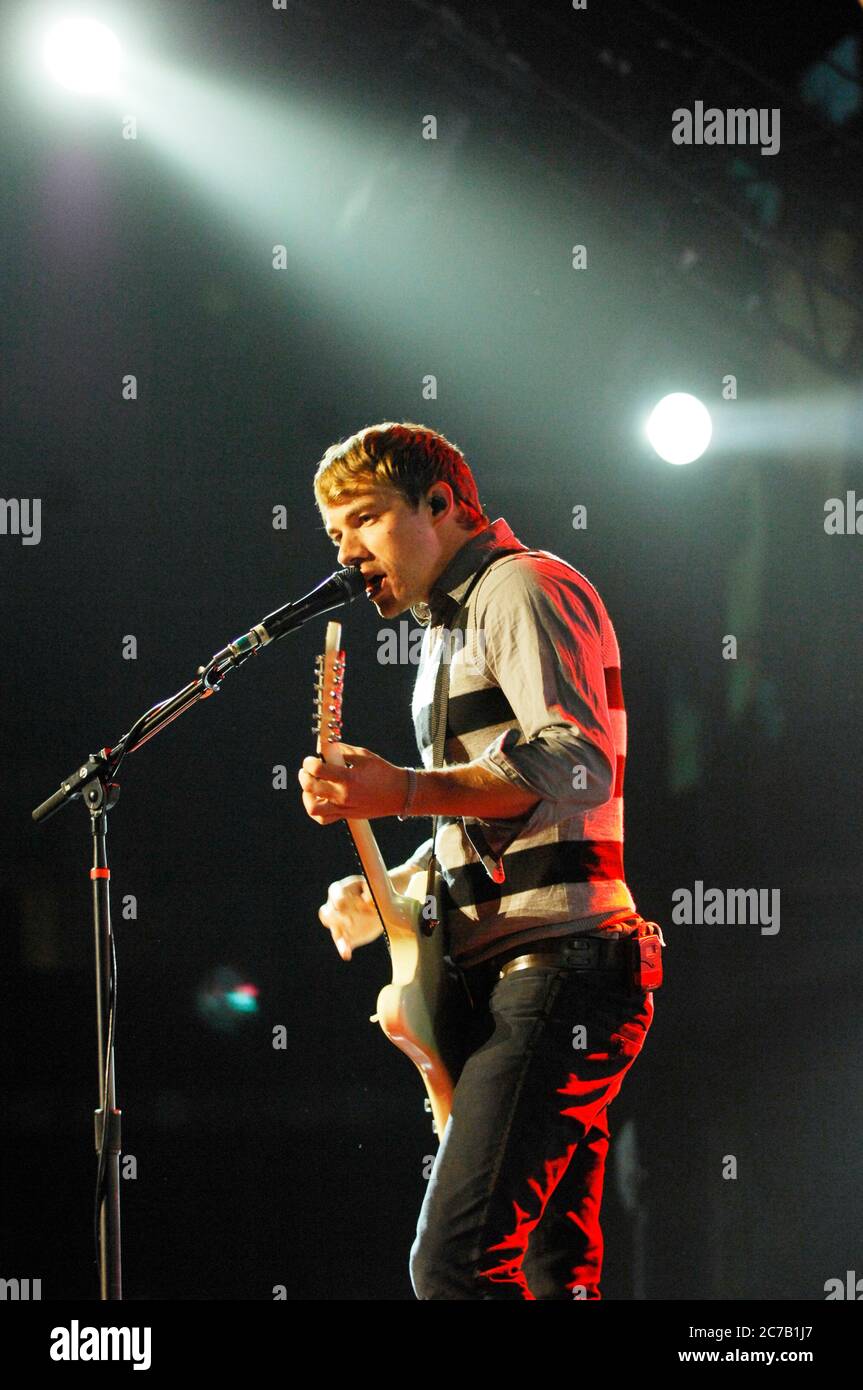 Tim Lopez of Plain White T's perform at the Staples Center in Los ...