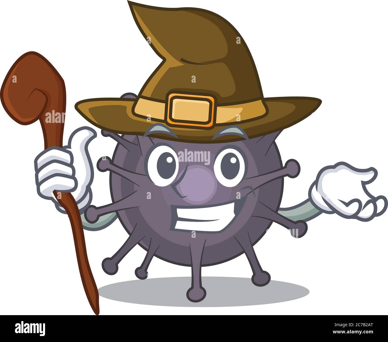 sneaky witch salmonella cartoon character design style Stock Vector ...