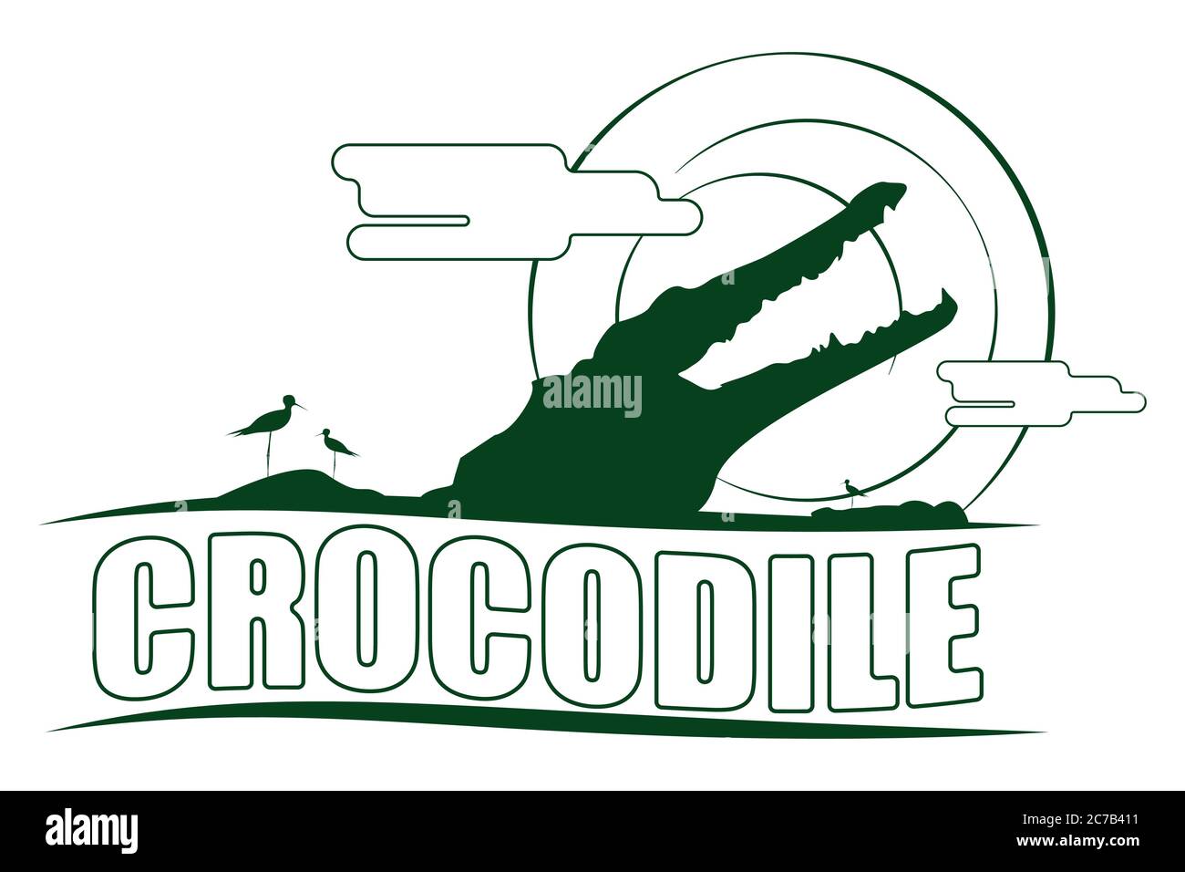 The Crocodile Hunter Logo Stock Vector Images - Alamy