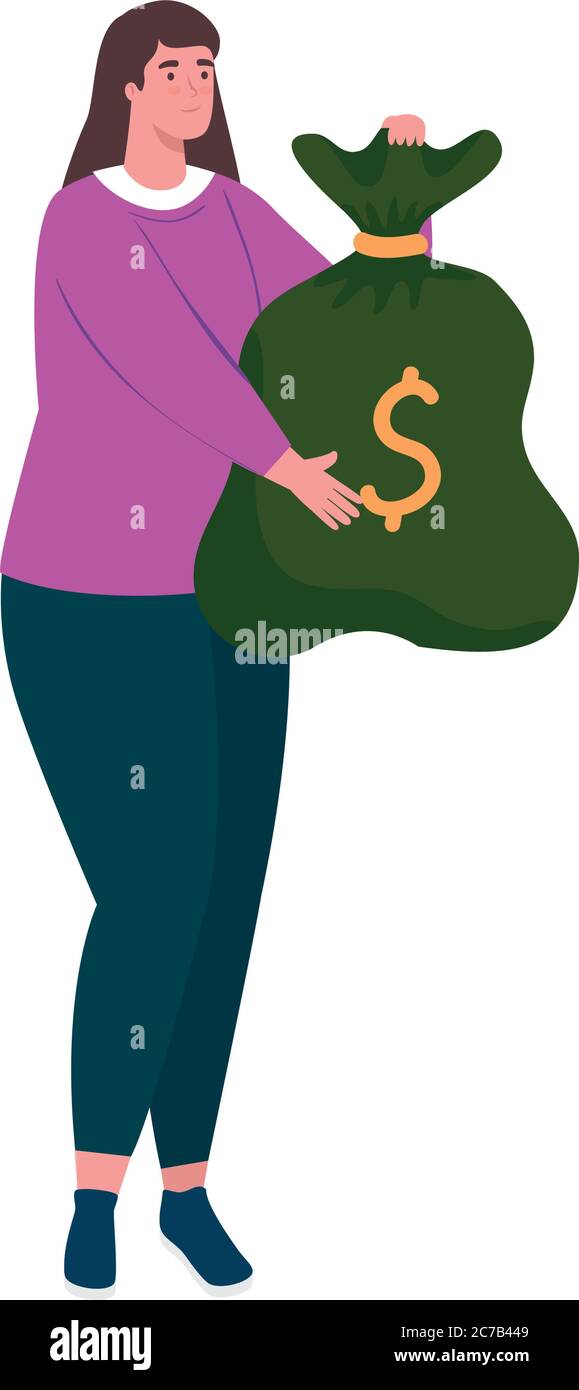 Girl design money financial Stock Vector Images - Alamy