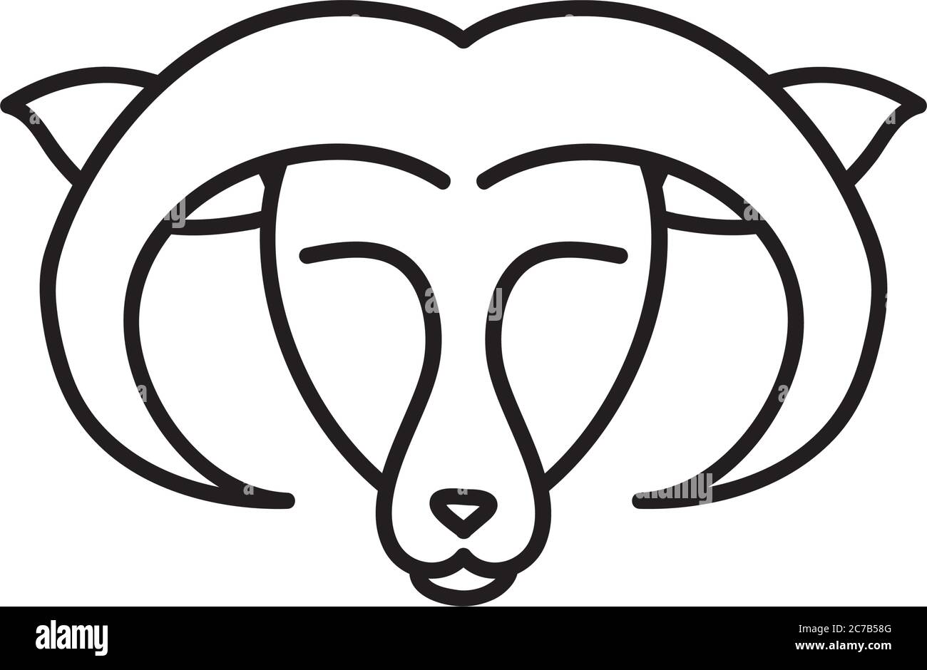 astrology concept, aries sign, the goat symbol over white background ...