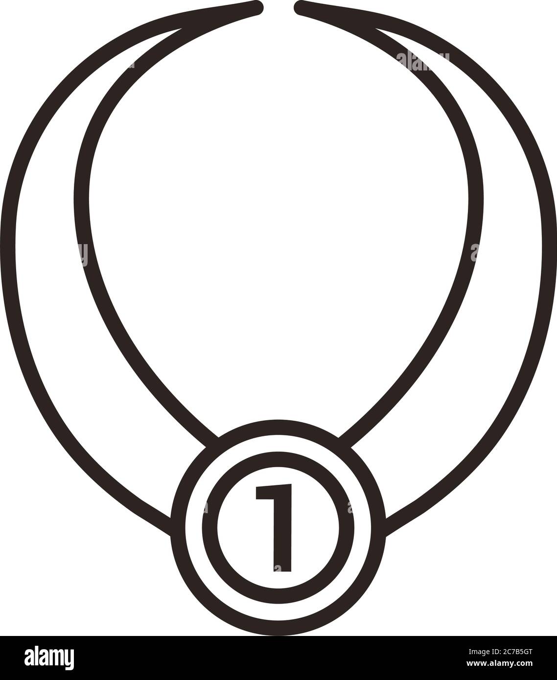 Medal line style icon design, Winner first competition success and ...