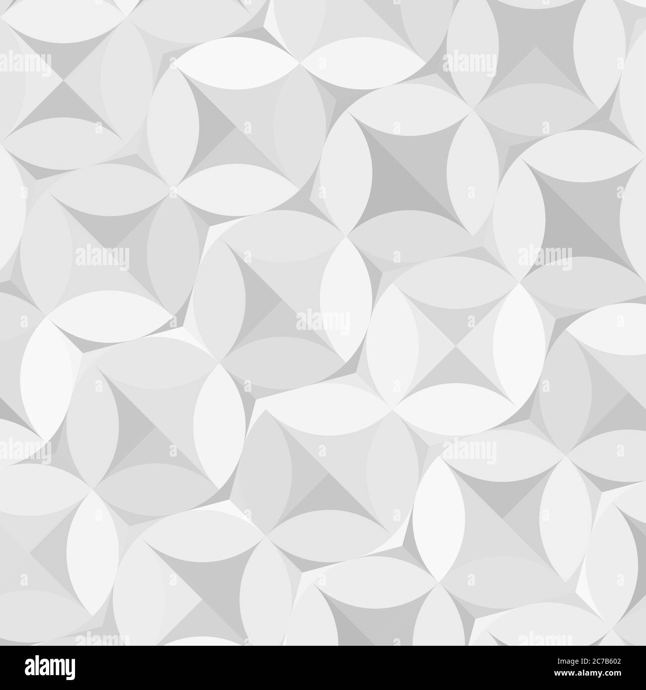 abstract geometric circle white and gray pattern background vector ...