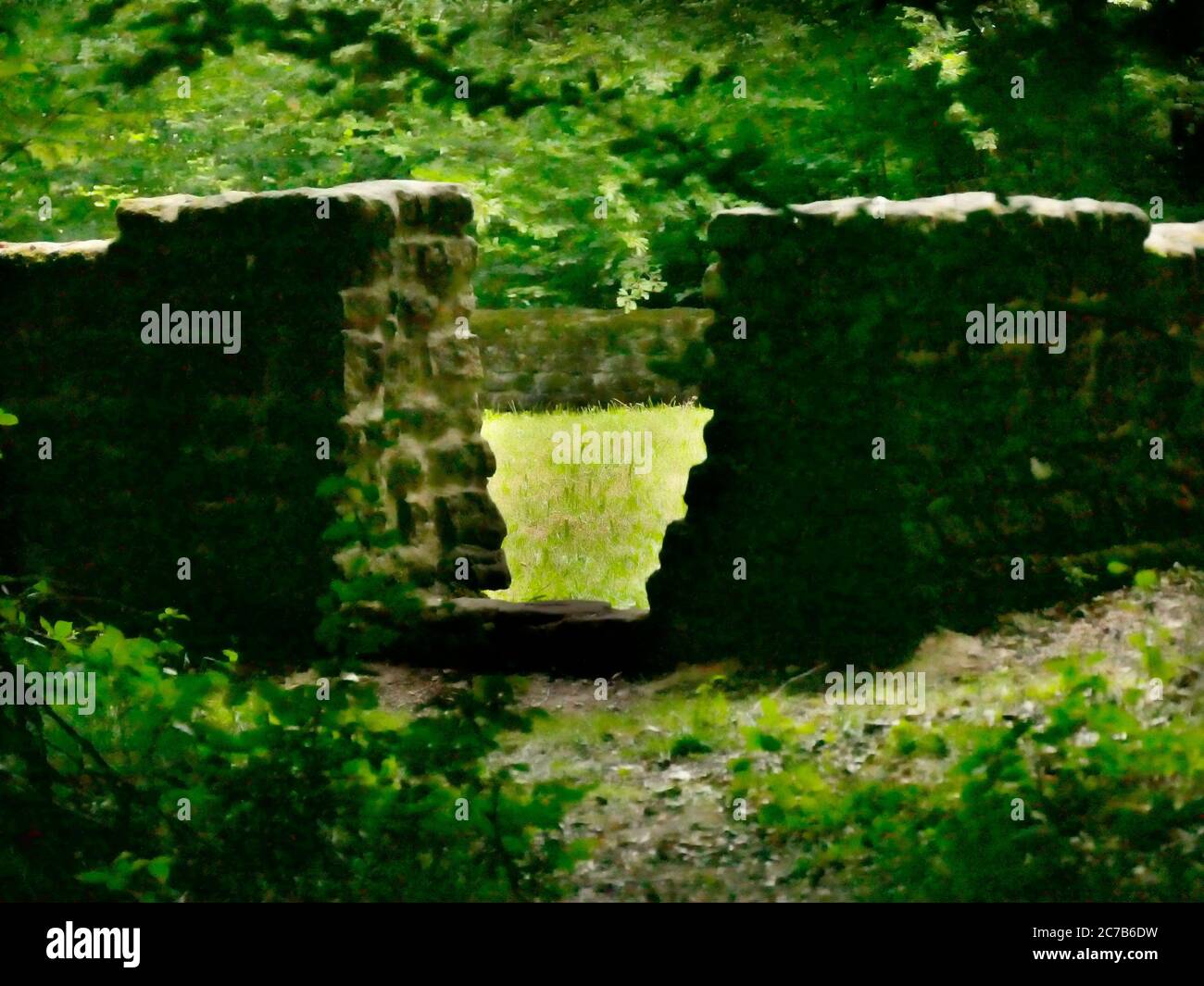 wall of an historic celtic monument hidden in a German forest Stock ...