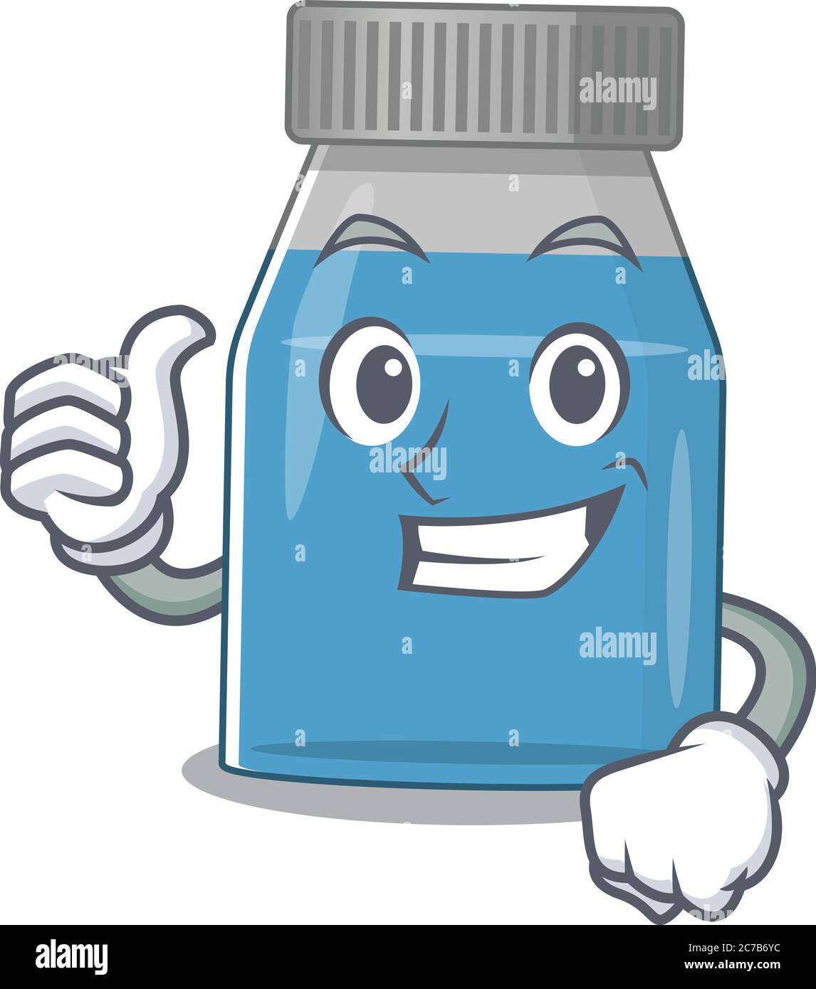 Syrup medicine cartoon picture design showing OK finger pose Stock ...