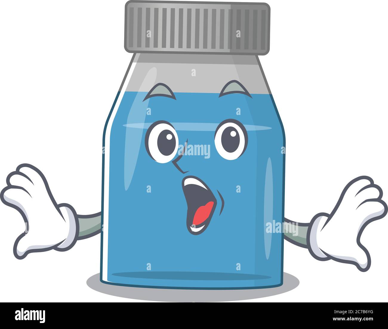 syrup medicine mascot design concept showing a amazed gesture Stock ...