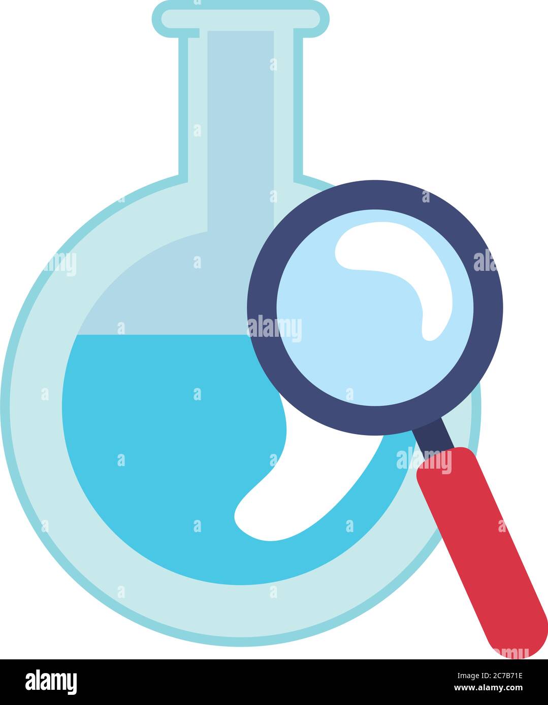 school flask and lupe vector design Stock Vector Image & Art - Alamy
