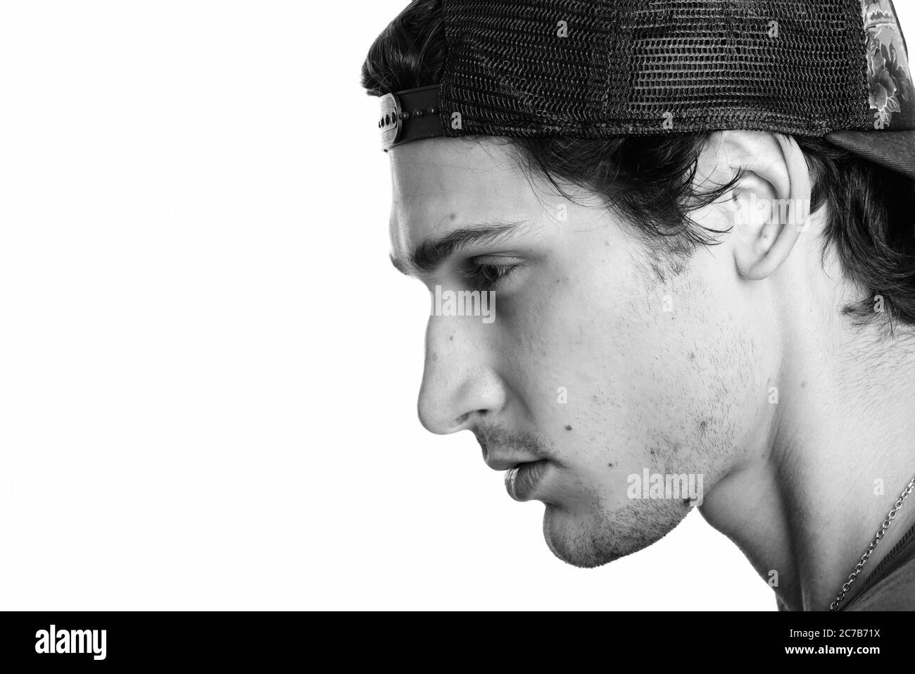 Side Profile Man Wearing Hat High Resolution Stock Photography and ...