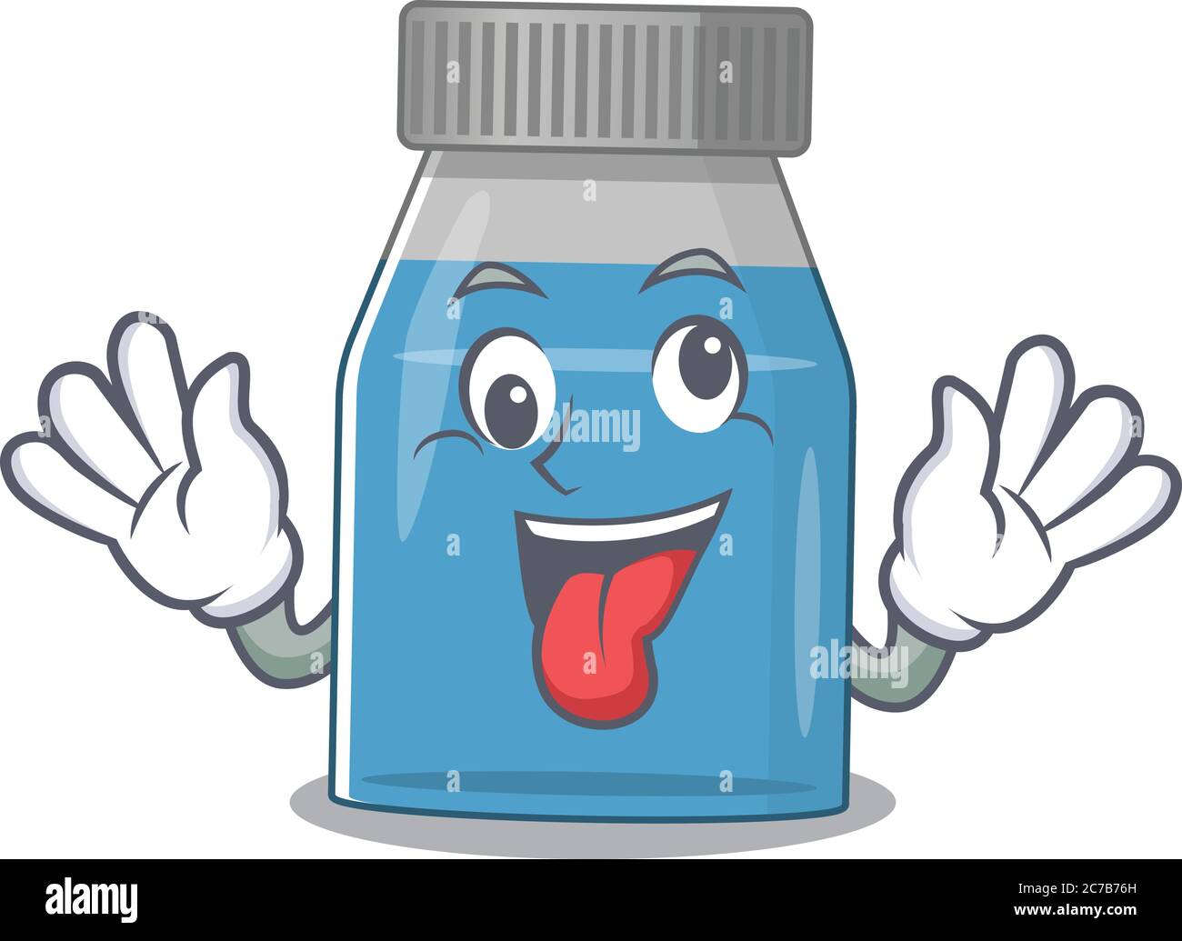 A mascot design of syrup medicine having a funny crazy face Stock ...