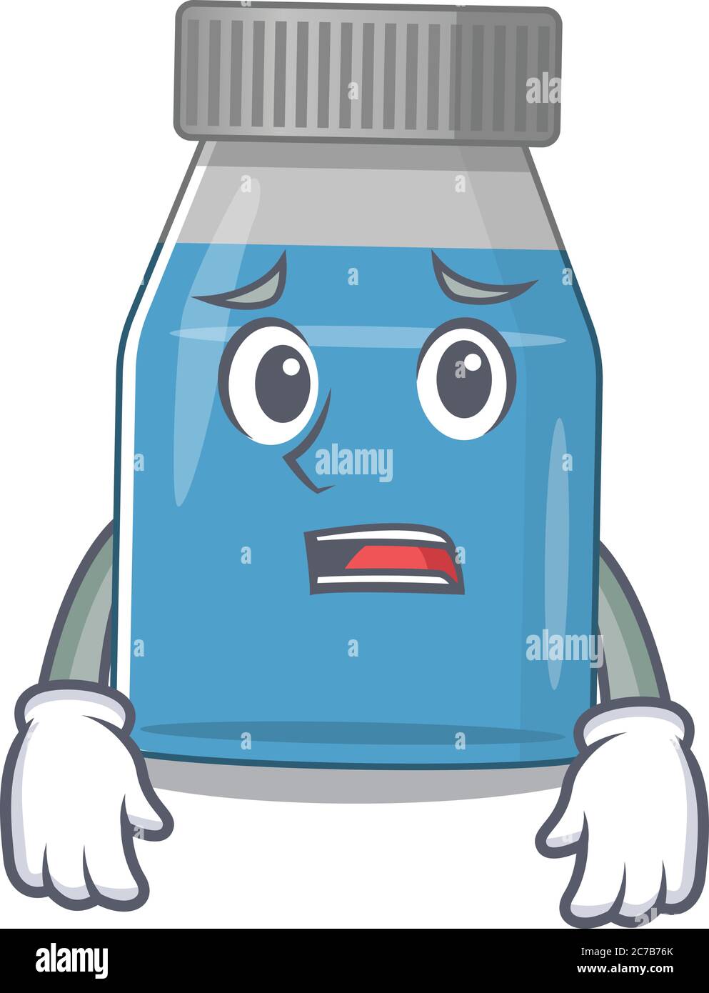 Cartoon image design syrup medicine showing worried face Stock Vector ...