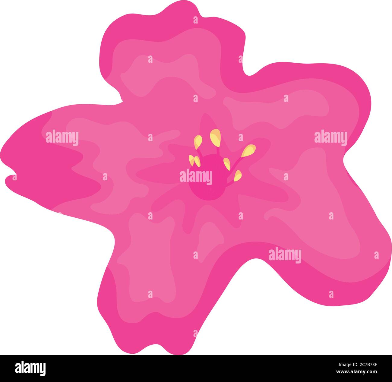 tropical flower icon over white background, detailed style, vector ...