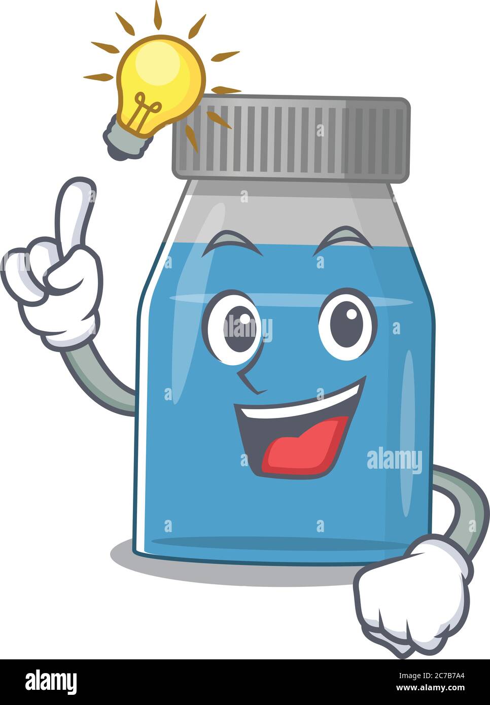 genius syrup medicine Mascot character has an idea gesture Stock Vector ...