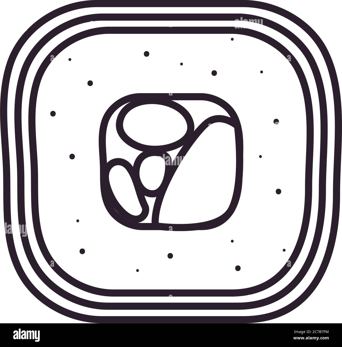 sushi line style icon design, fast food eat restaurant and menu theme ...