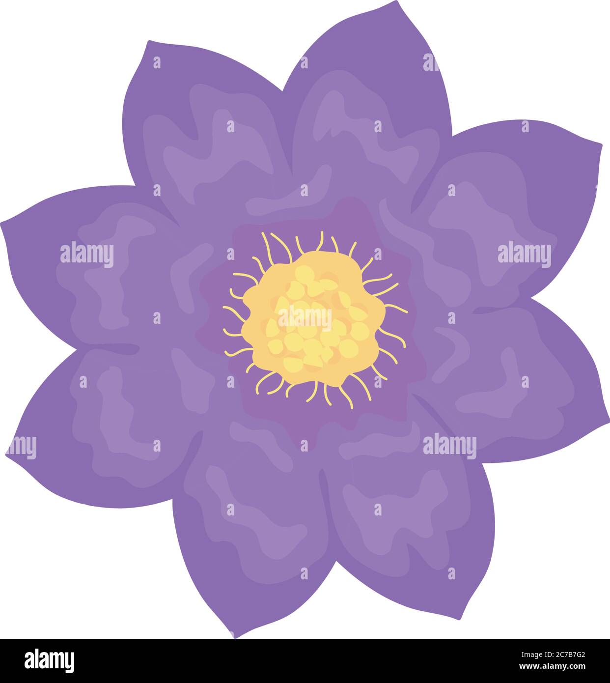 violet flower icon over white background, detailed style, vector ...