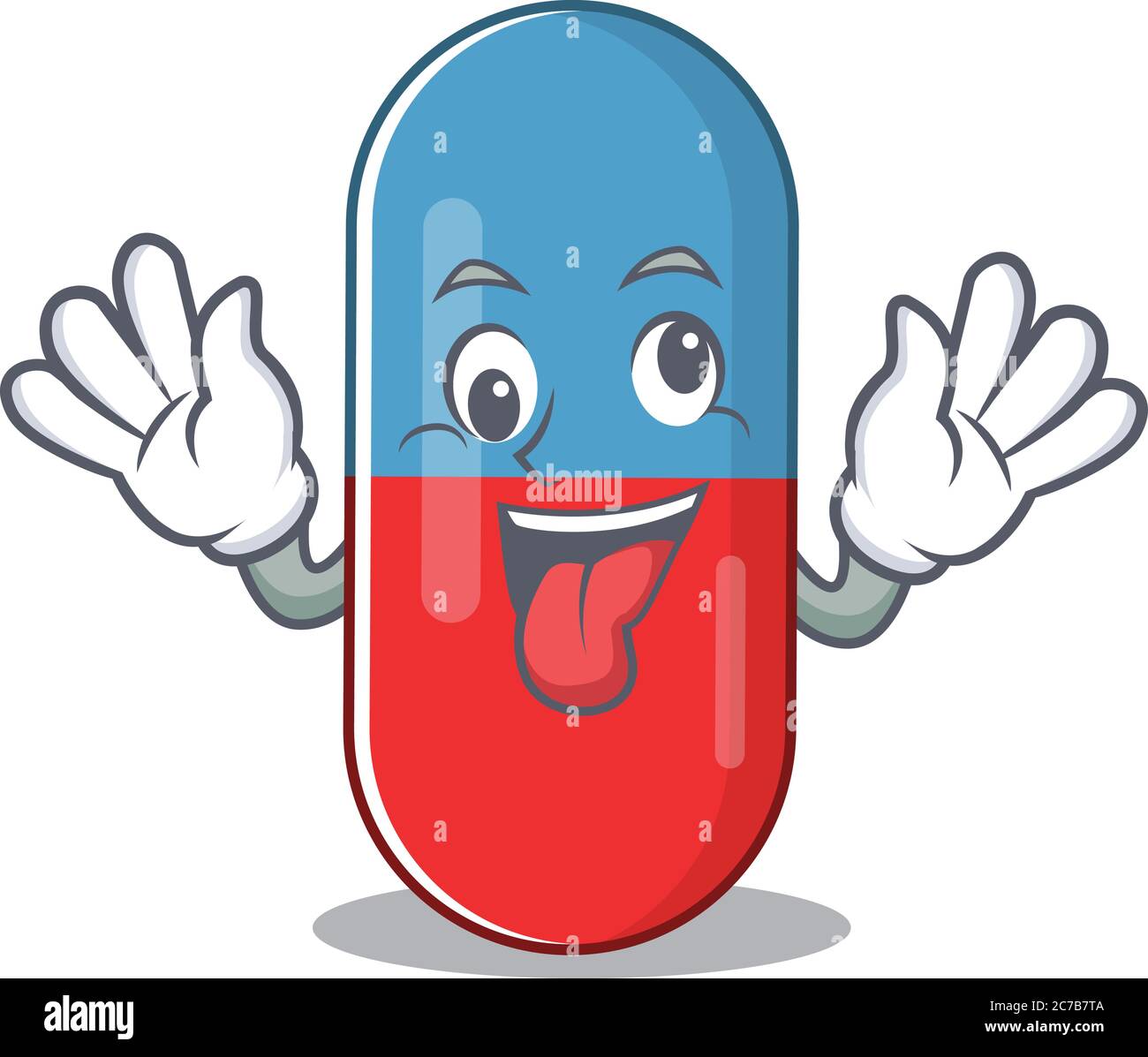 A mascot design of pills drug having a funny crazy face Stock Vector ...