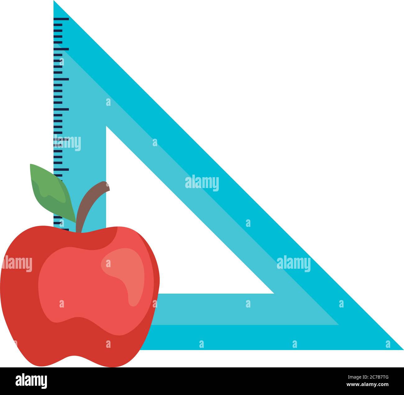 school apple and ruler vector design Stock Vector Image & Art - Alamy