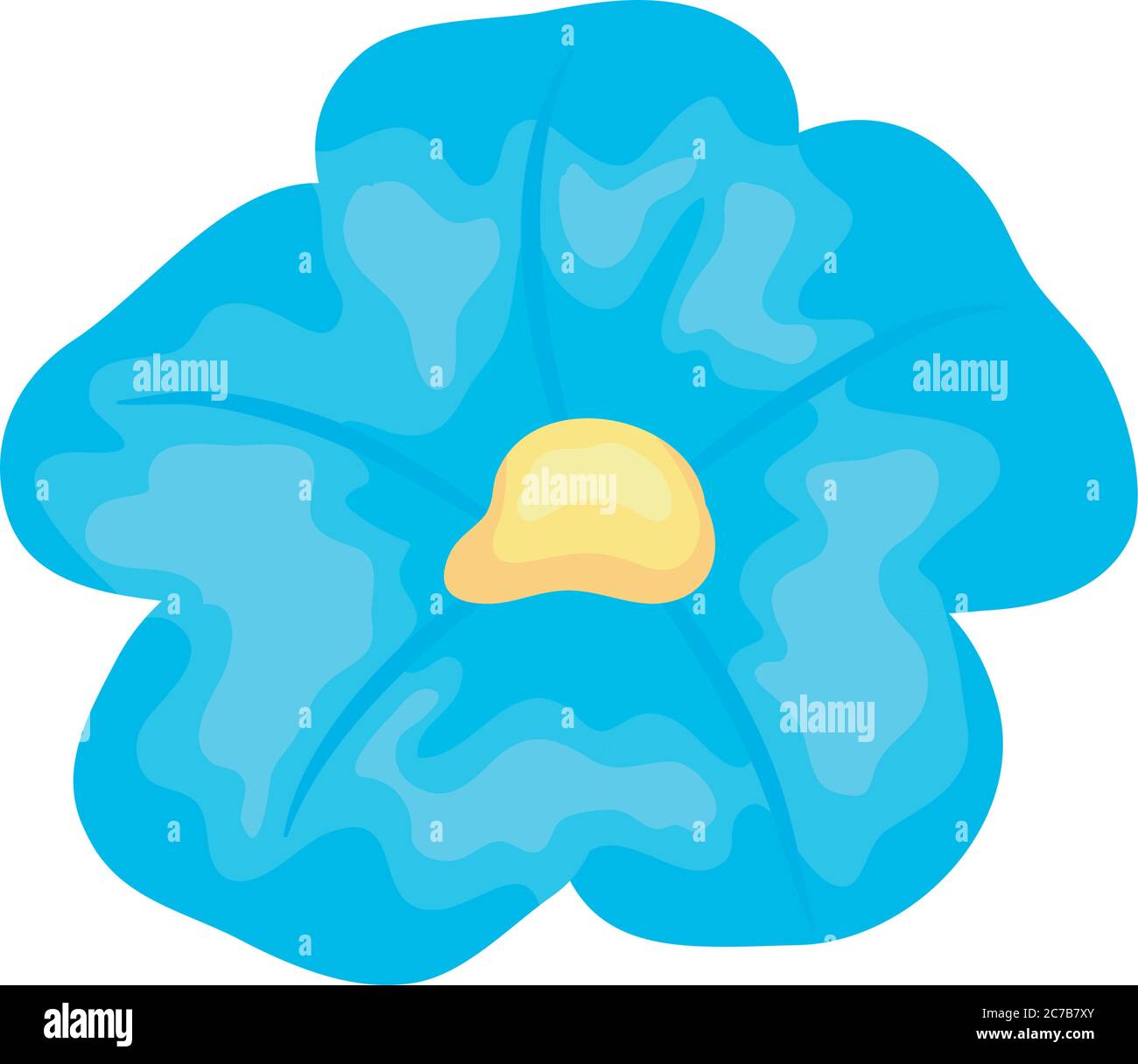 turquoise flower icon over white background, detailed style, vector ...