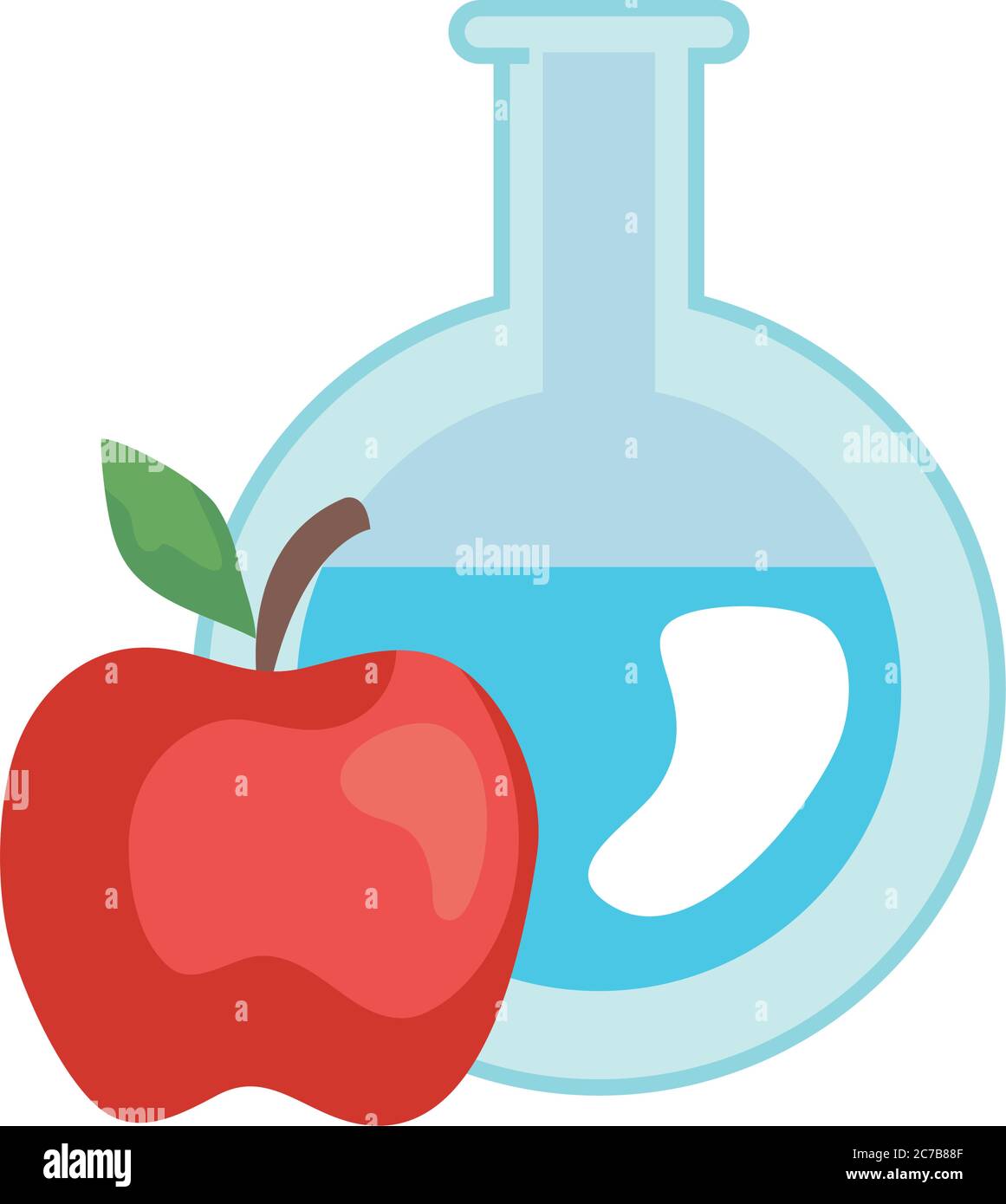 school flask and apple vector design Stock Vector Image & Art - Alamy
