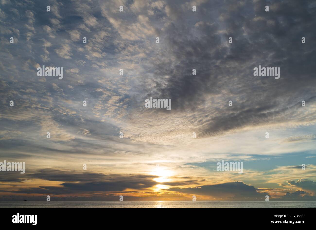 Abstract amazing Scene of stuning Colorful sunset with clouds ...