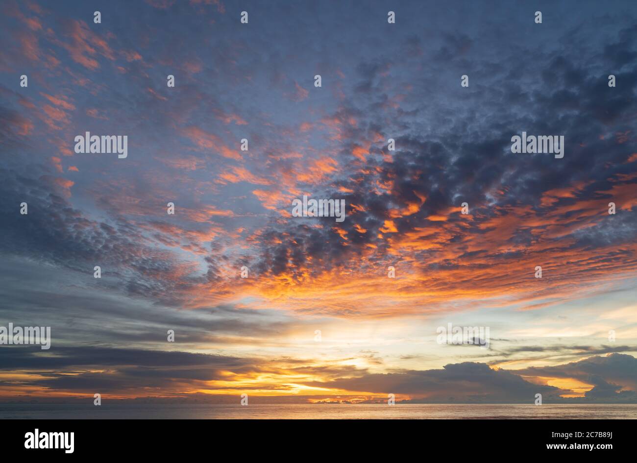 Abstract amazing Scene of stuning Colorful sunset with clouds ...
