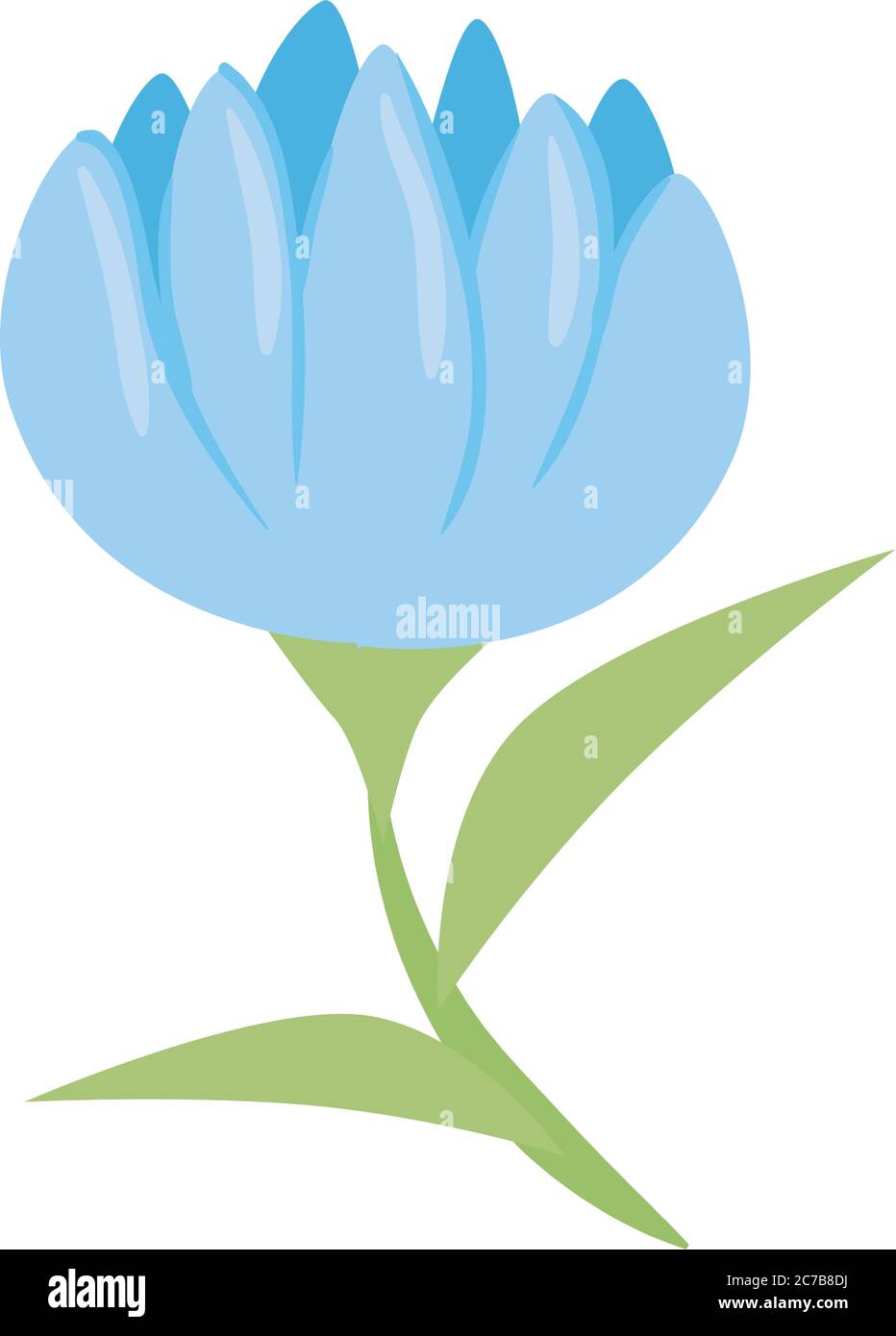 blue flower with leaves vector design Stock Vector Image & Art - Alamy