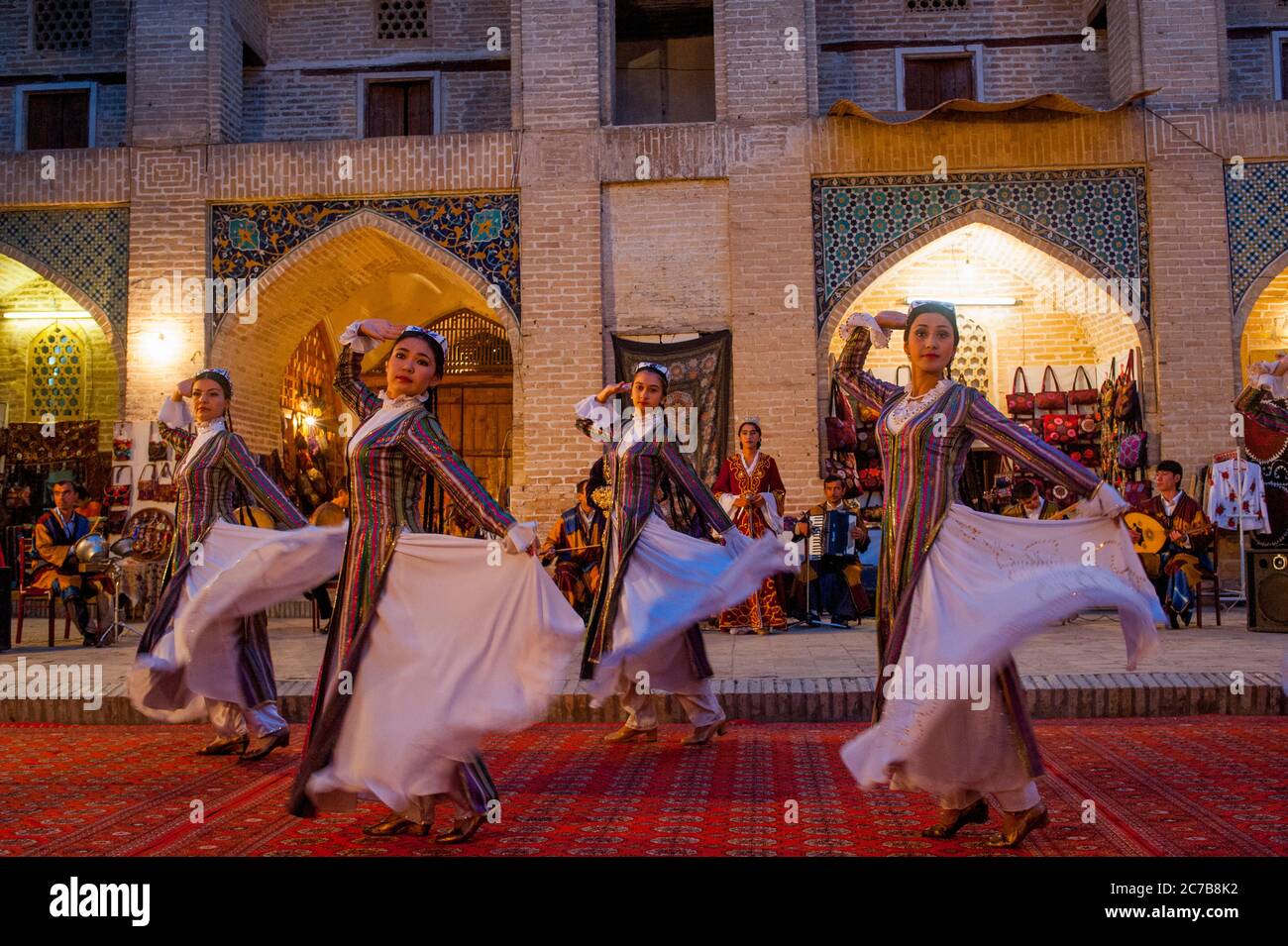 A performance of traditional Uzbek dances at the Nodir Devon Begi ...