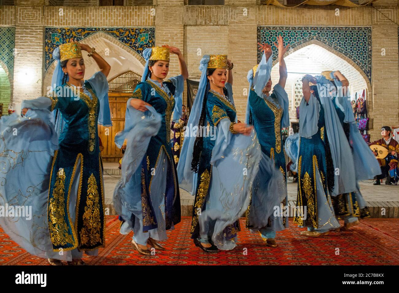 A performance of traditional Uzbek dances at the Nodir Devon Begi ...