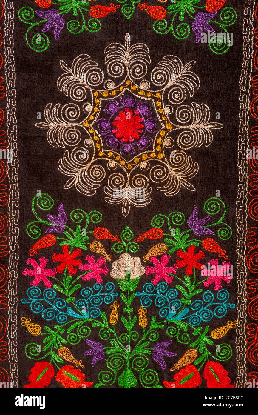 A bazaar scene (a market in a Middle Eastern country) with colorful ...